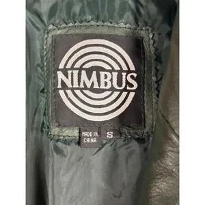 Nimbus | Jackets & Coats | Vintage 8s Nimbus Green Long Leather Trench ...
